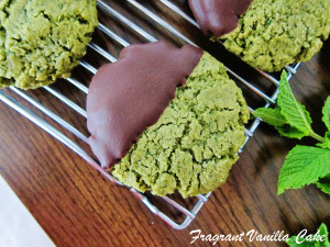 Vegan Chocolate Dipped Basil Mint Sugar Cookies (gluten free ...