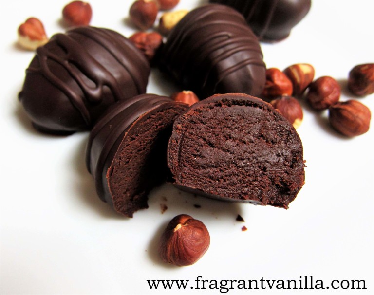 Vegan Hazelnut Truffle Eggs | Fragrant Vanilla Cake