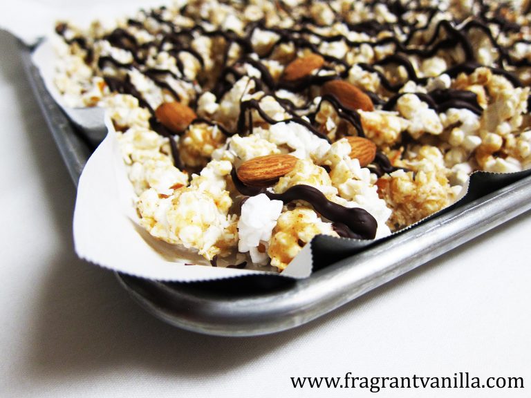 Vegan Almond Joy Popcorn | Fragrant Vanilla Cake