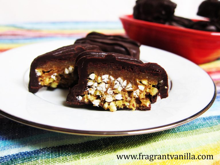 Mini Vegan Whatchamacallit Bars | Fragrant Vanilla Cake