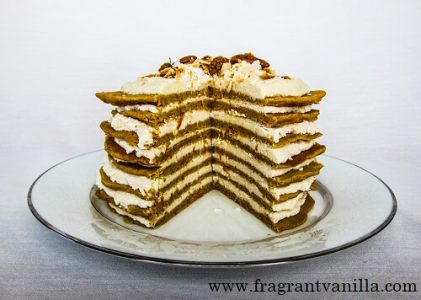 Vegan Carrot Crepe Cake | Fragrant Vanilla Cake
